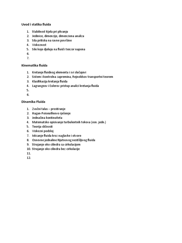 Uvod I Statika Fluida | PDF