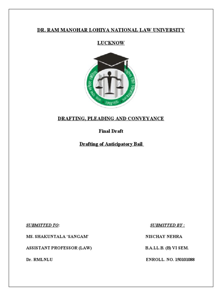 PLeading Drafting Final Draft | PDF | Bail | Arrest