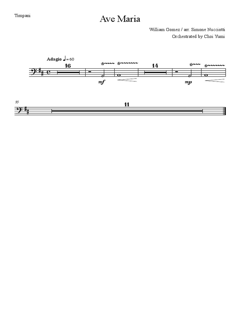 Ave Maria - Timpani PDF | PDF