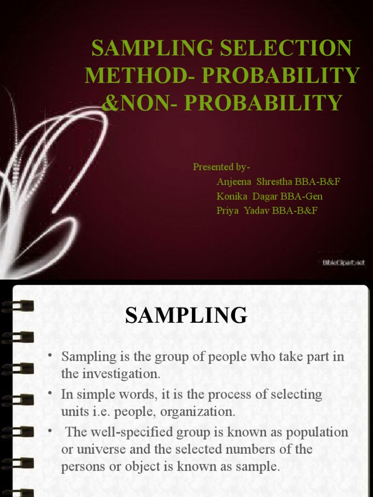 Sampling Method (RM&RP) | PDF | Sampling (Statistics) | Research Methods