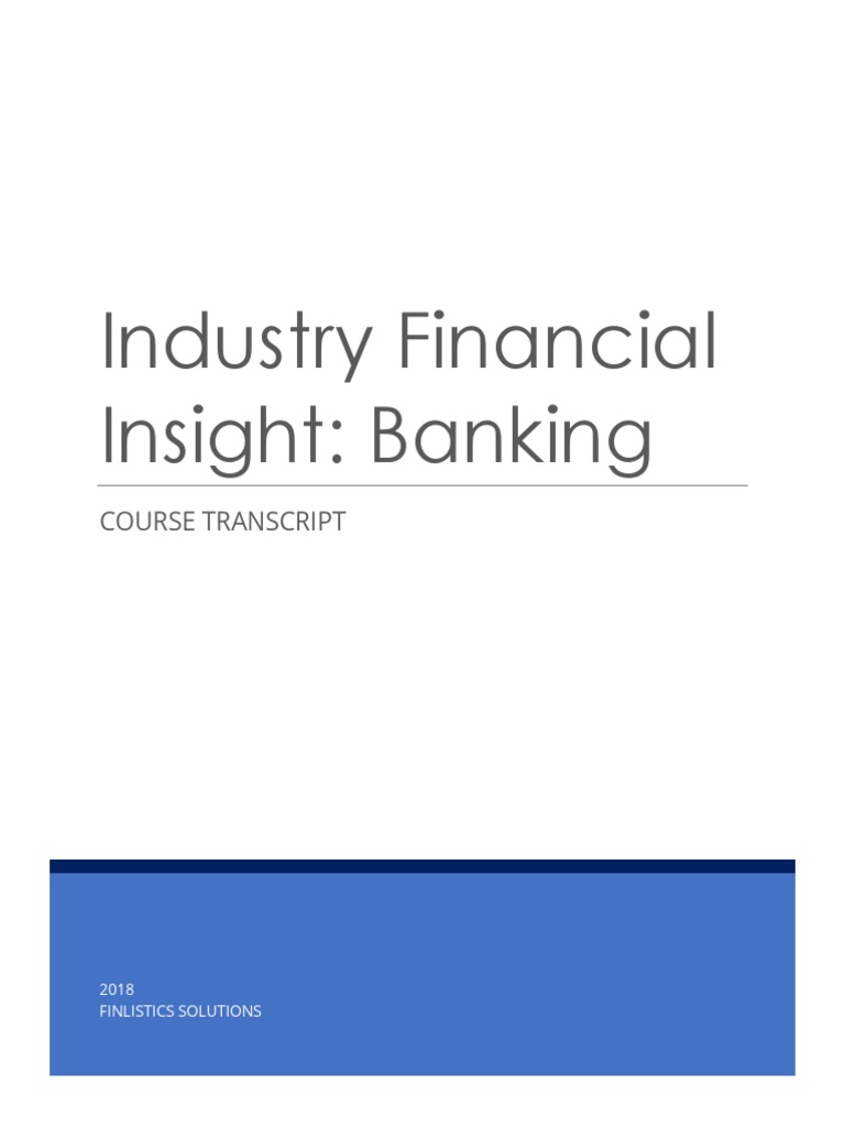 IFI Banking Transcript | Download Free PDF | Banks | Interest