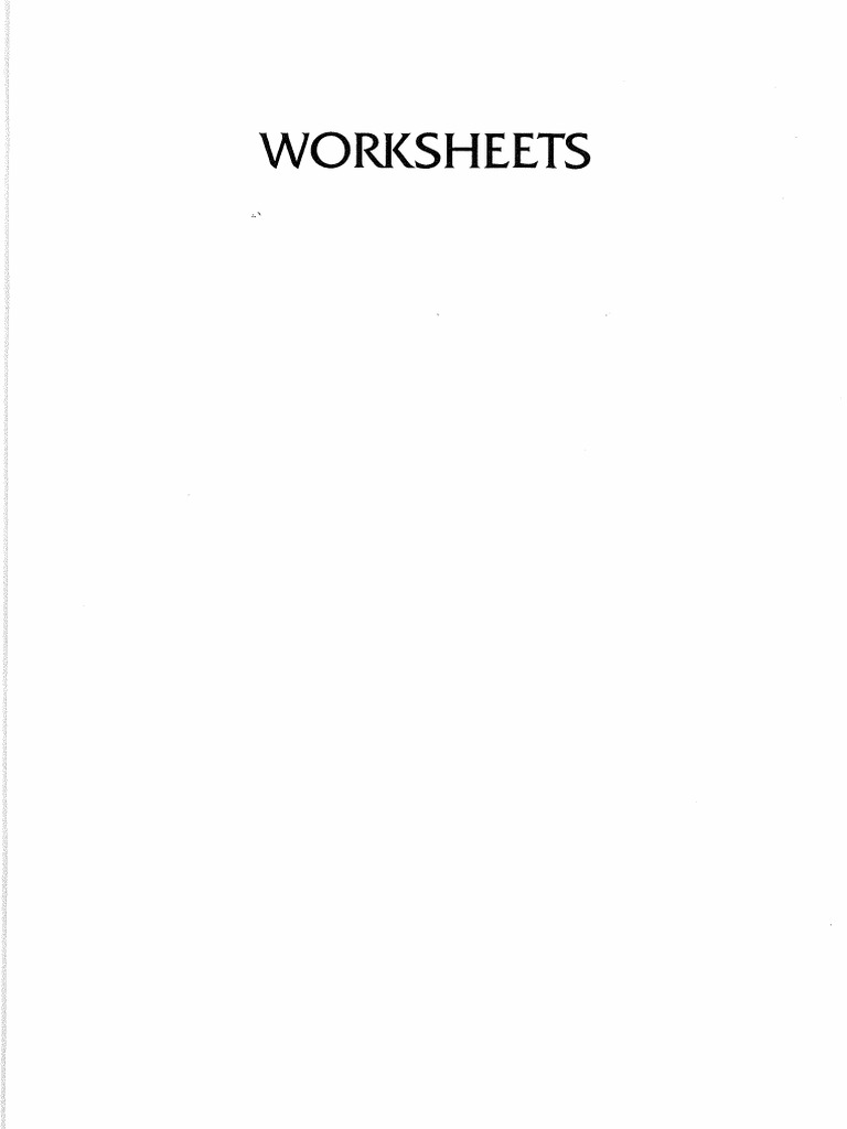 Worksheets PDF | PDF