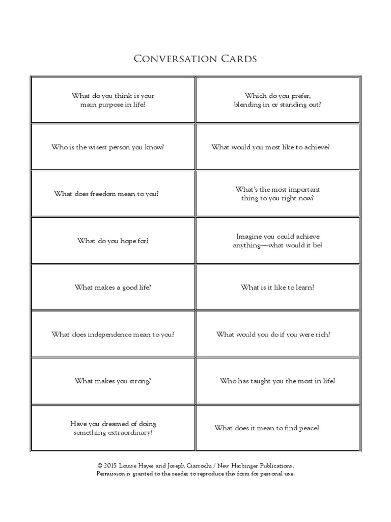 Conversation Cards | PDF