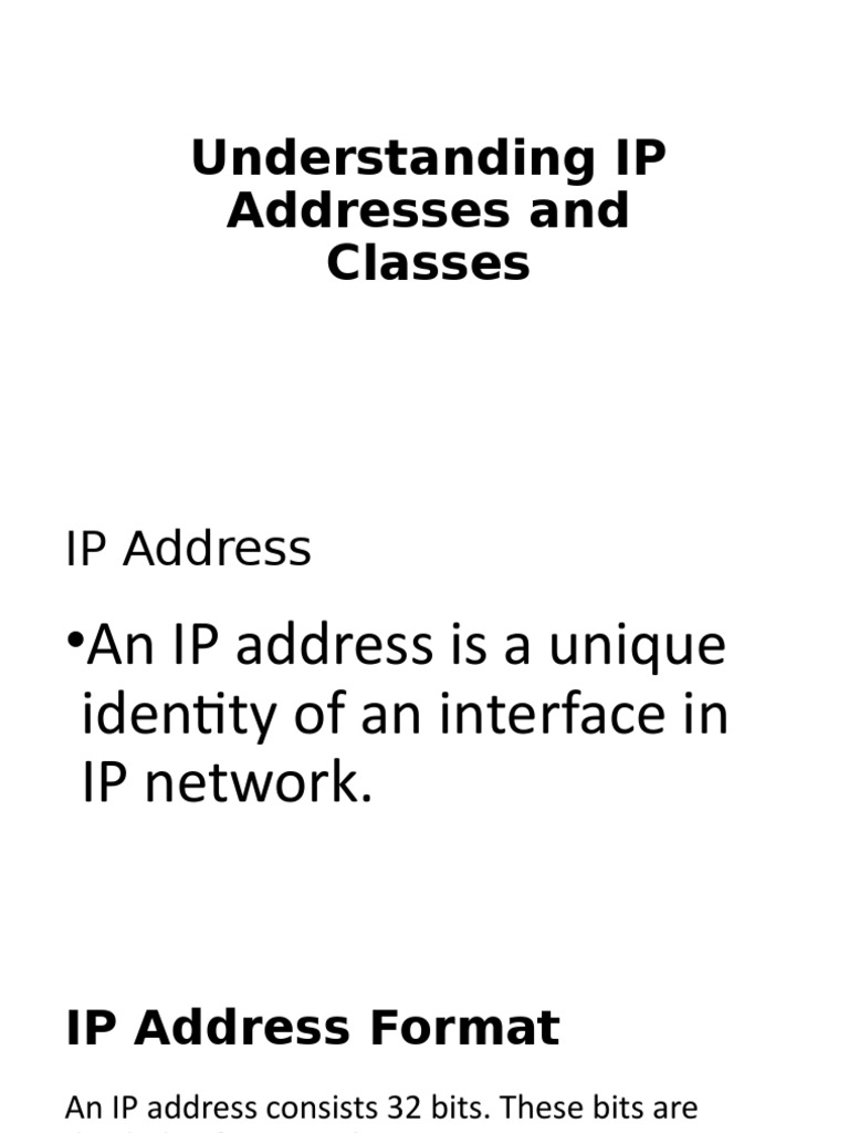 Understanding IP Addresses and Classes | PDF | Ip Address | Bit