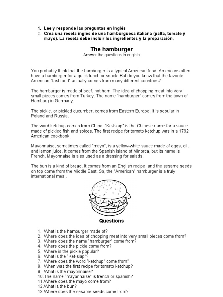 Italian Burger Recipe and History | PDF