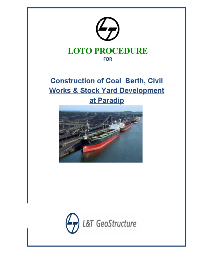 Loto Procedure: Construction of Coal Berth, Civil Works & Stock Yard ...