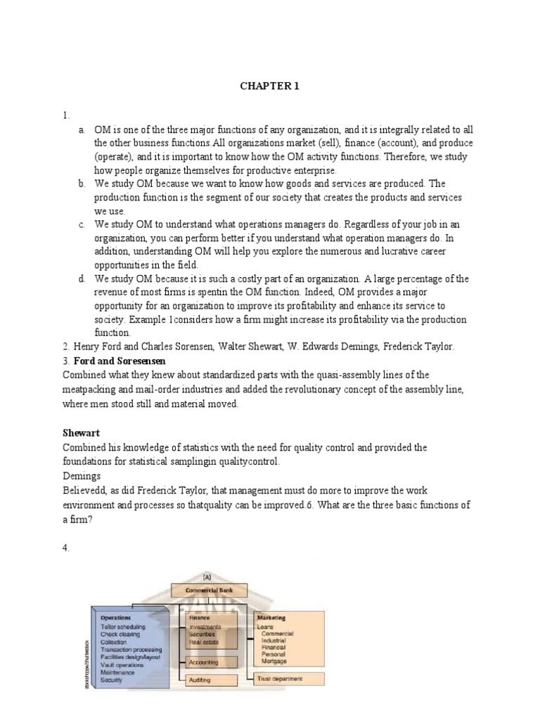 Chapter 1 - 7 Discussion Question Jay - Heizer - Barry - Render - Chuck - Munson - Operation ...