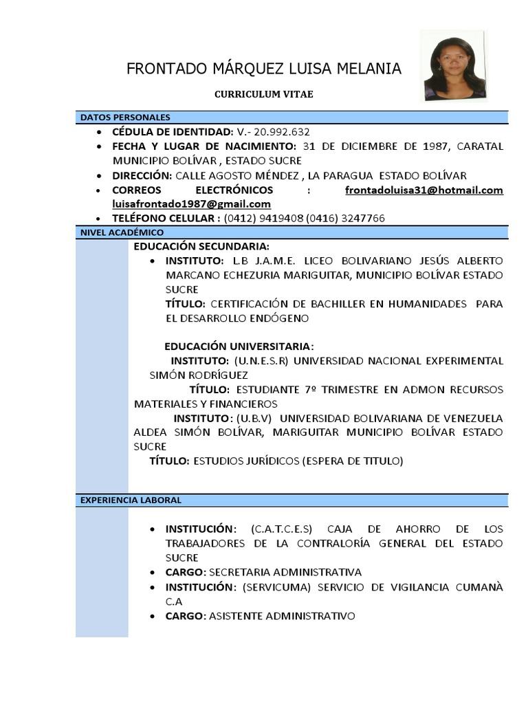 CURRICULUM | PDF | Venezuela | Escuelas