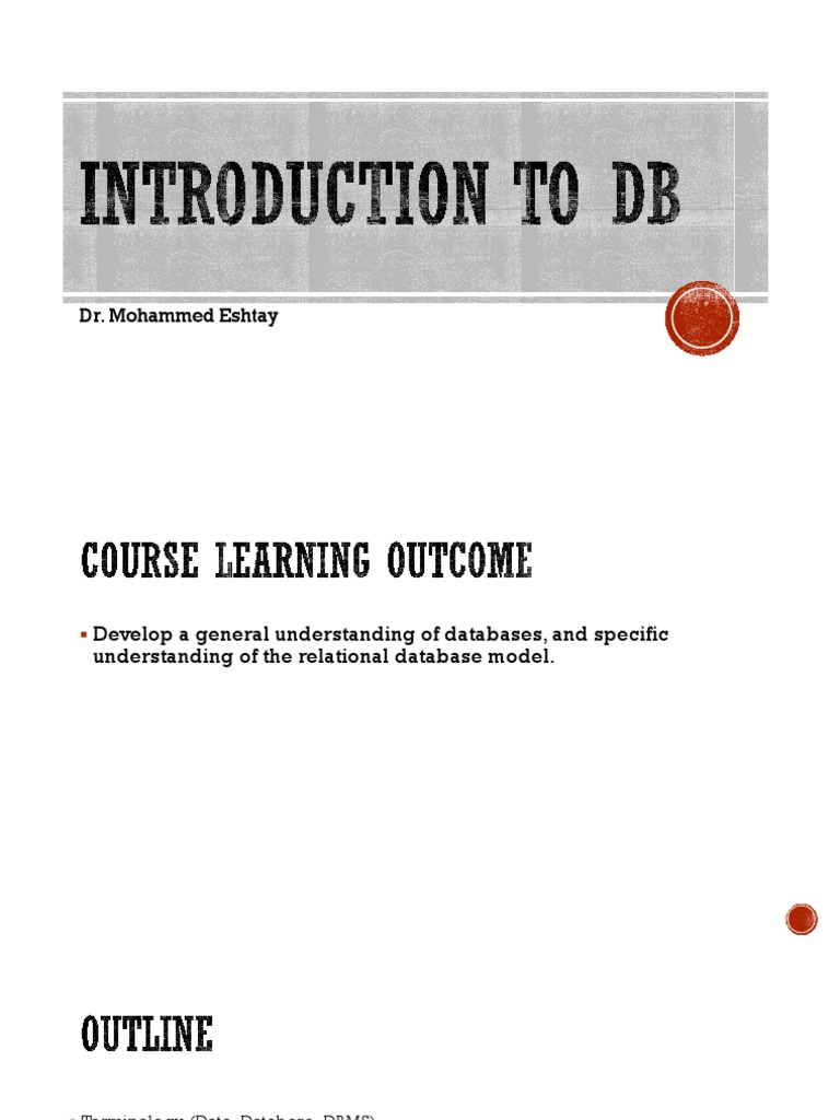 Lecture 1 Pdf Pdf Databases Computer Program