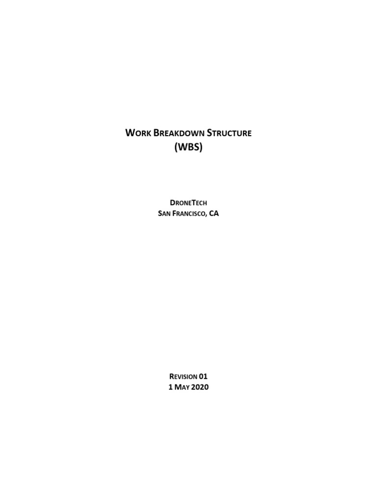 WBS for Drone Delivery Project | PDF | Computing | Information Technology