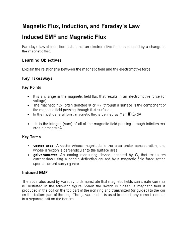 Magnetic Flux | PDF | Electromagnetic Induction | Inductance