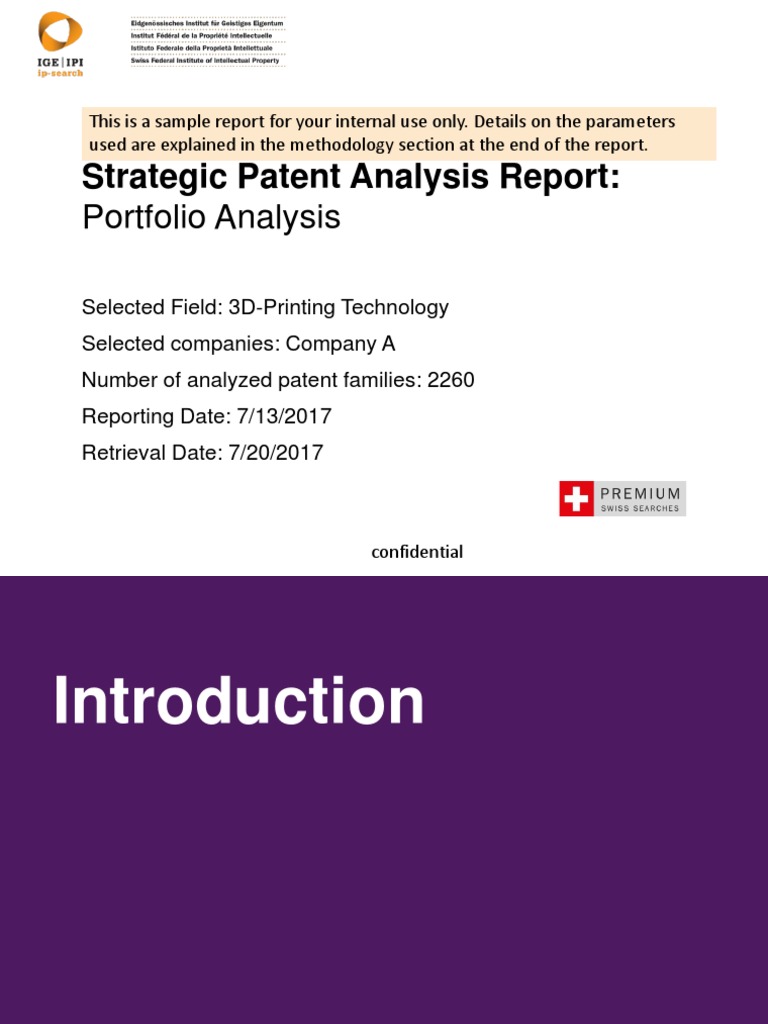 Strategic Patent Analysis Report | Download Free PDF | Patent | 3 D ...