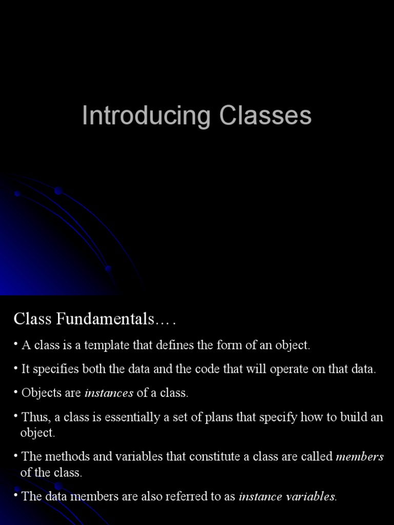 6 7 Introducing Classes Pdf Constructor Object Oriented