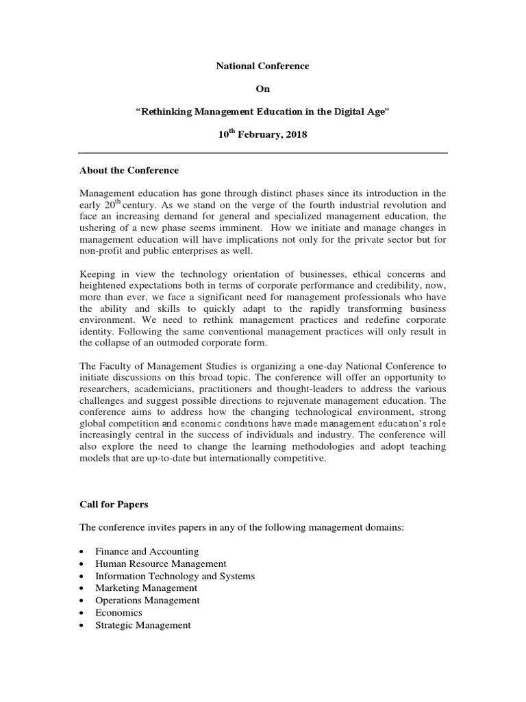 Conference Concept Note | PDF | Economies | Cognition