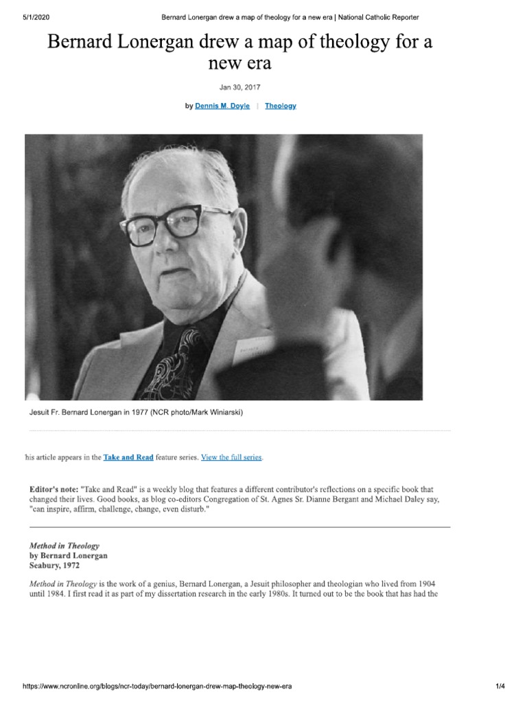 Doyle - Lonergan's Map of Theology - Summary of Method in Theology ...