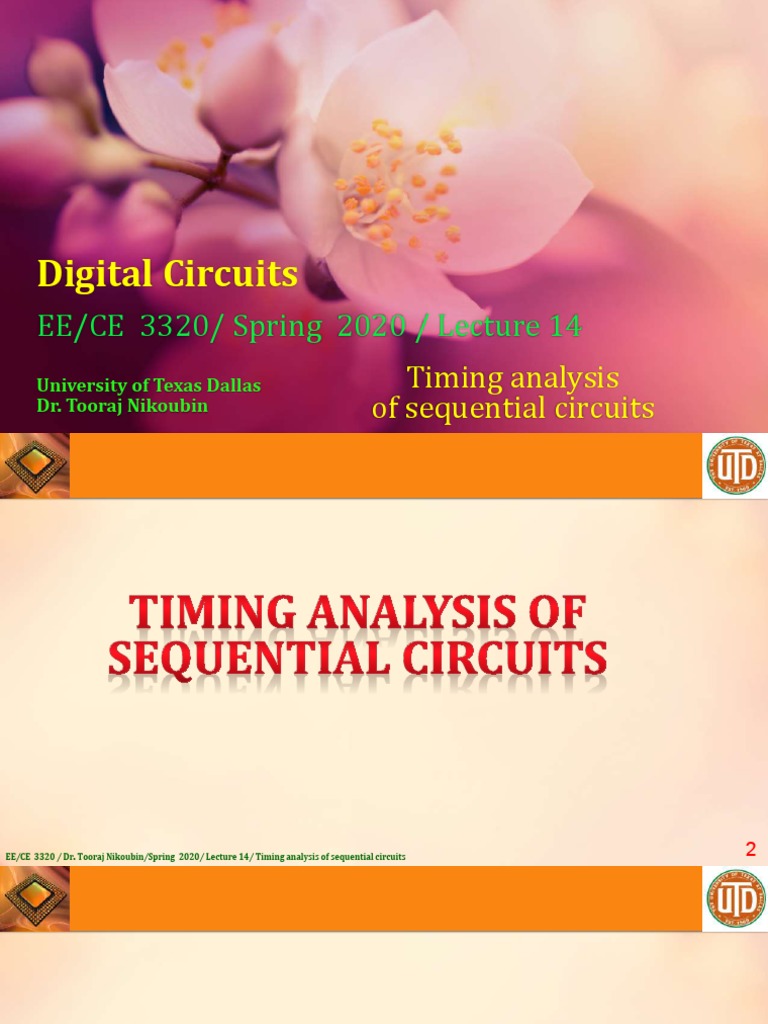 Lecture 14 Timing Analysis of Sequential Circuits | PDF | Mathematical Logic | Electronic ...