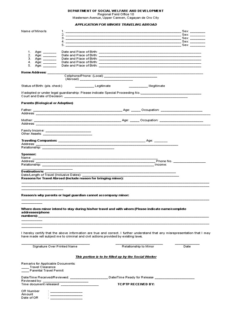 MTA - Application Form | PDF | Legal Guardian | Virtue
