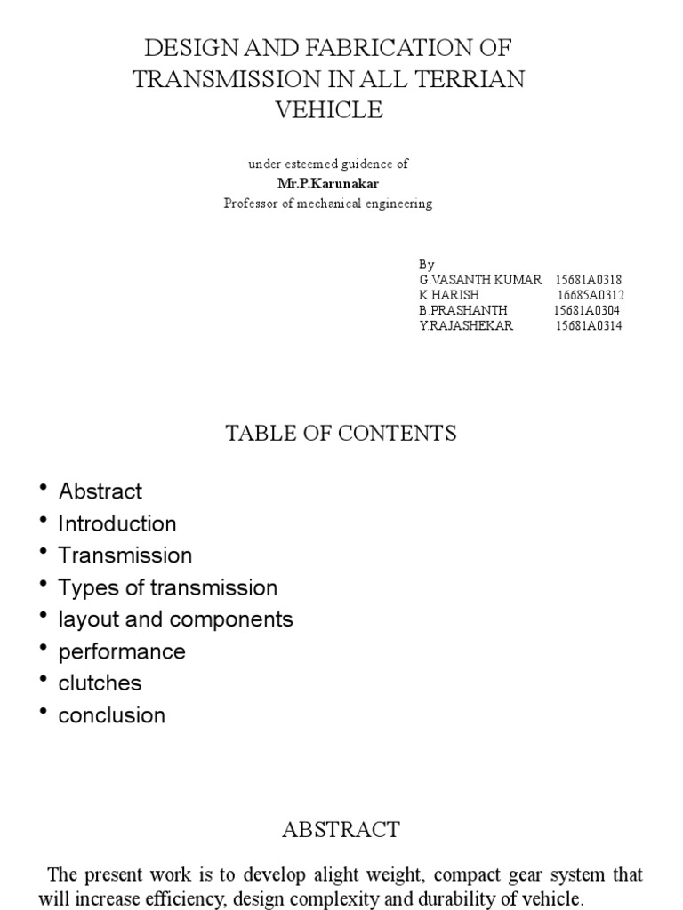 IVT Transmission Design for ATVs | PDF | Transmission (Mechanics ...