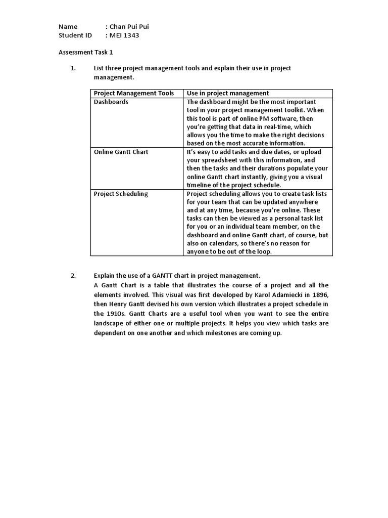 BSBPMG522 Assessment Task 1 | PDF | Project Management | Risk Management