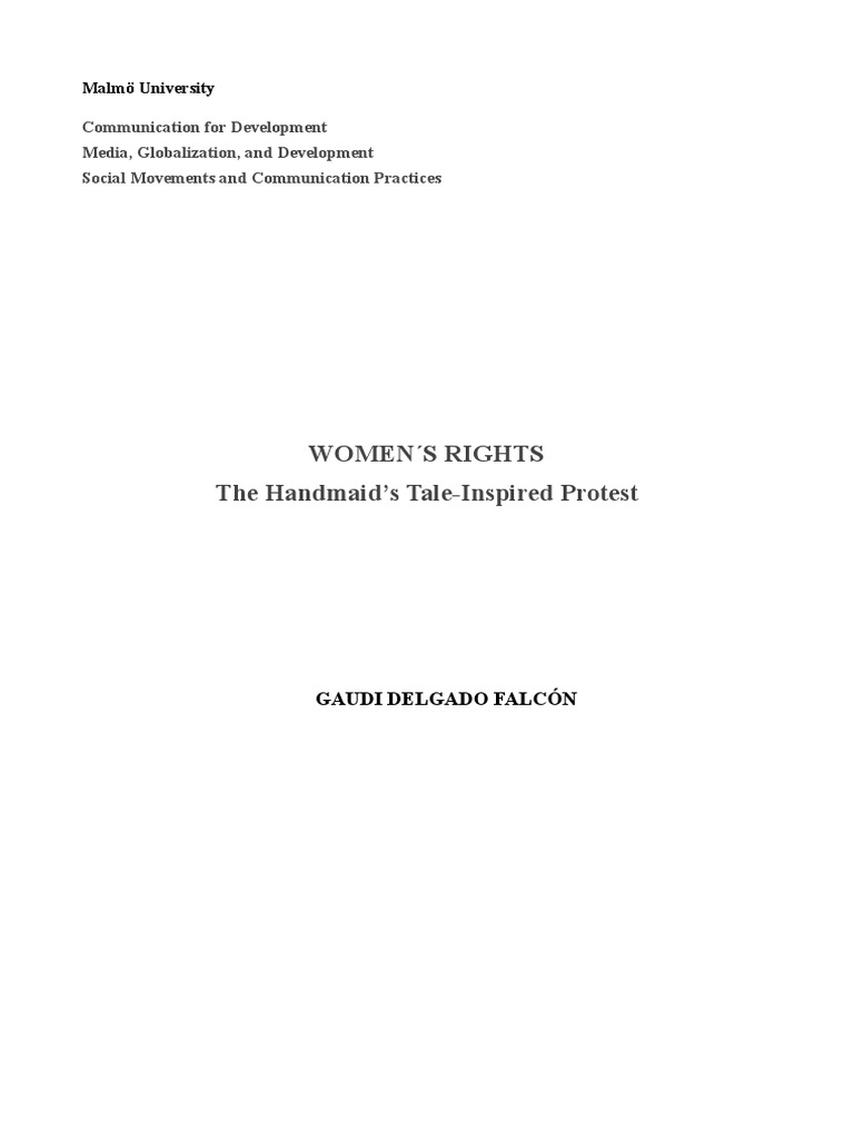 Social Movements The Handmaid S Tale-Ins PDF | PDF | Planned Parenthood ...