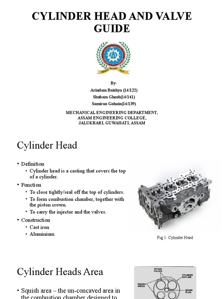 Cylinder Head & Valve Guide Overview | PDF | Engines | Engine Technology