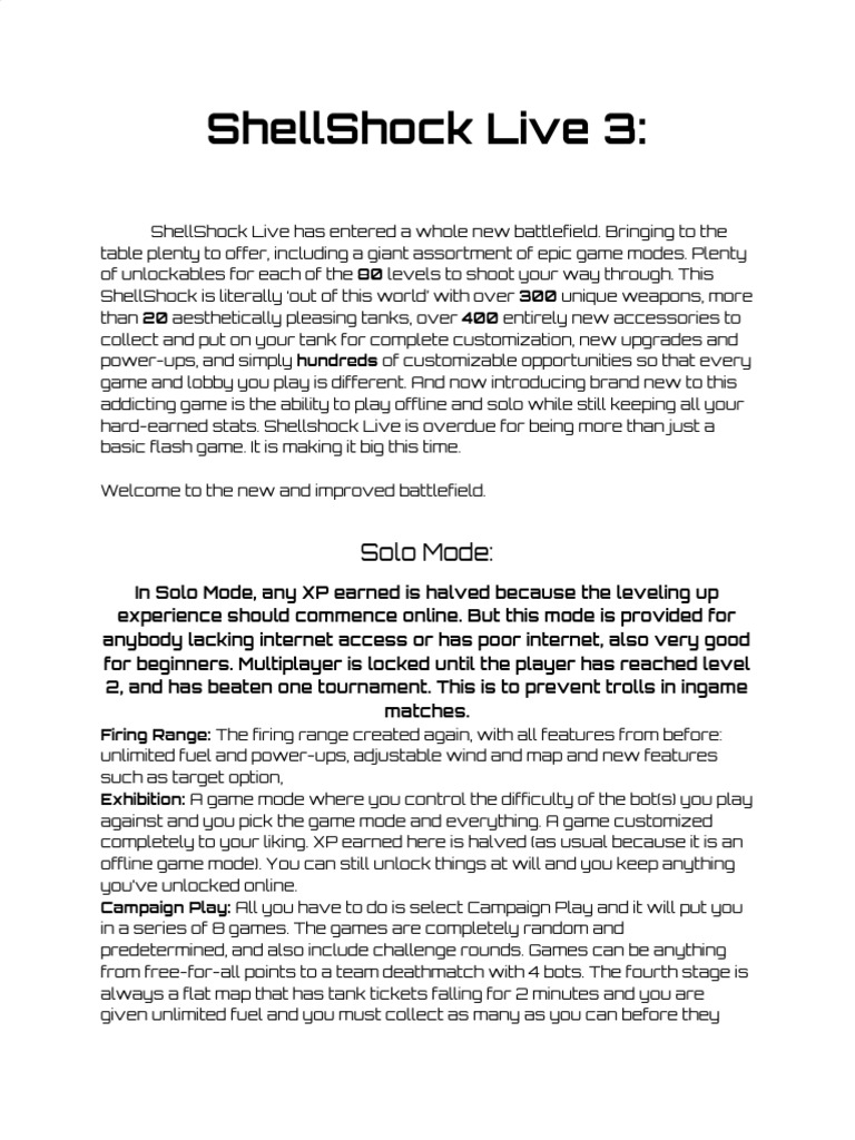 ShellShock Live 3 - Almighty Fury | PDF | Tanks | Leisure