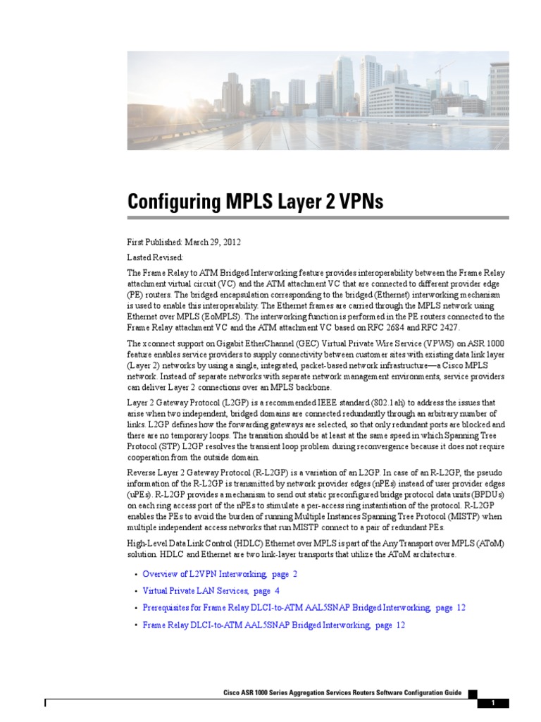 l2 Mpls VPN Config | PDF | Multiprotocol Label Switching | Networking