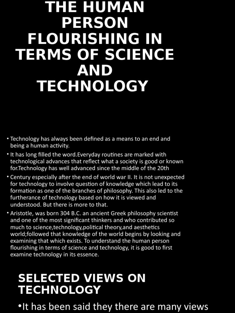 The Human Person Flourishing in Terms of | PDF | Science | Martin Heidegger