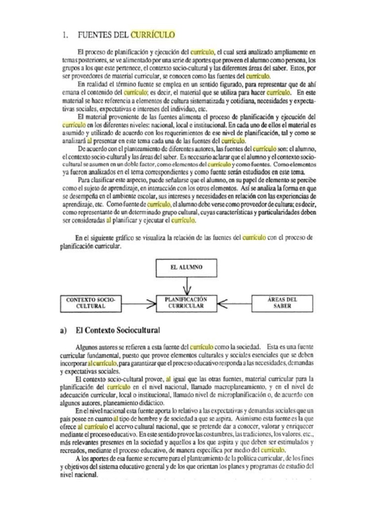 Fuentes, Enfoques y Modelos Del Currículo Por Guillermo Bolaños Bolaños ...