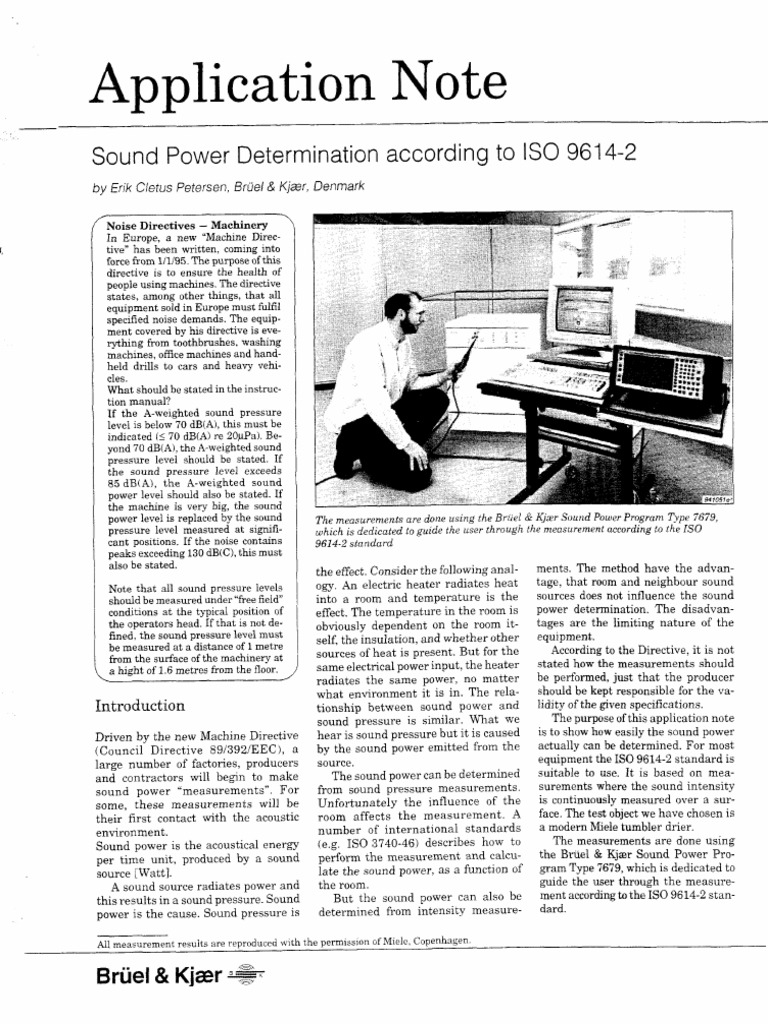 Sound Power Measurement per ISO 9614-2 | PDF | Decibel | Noise