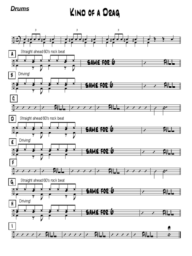 08 Kind of A Drag - Drums | PDF