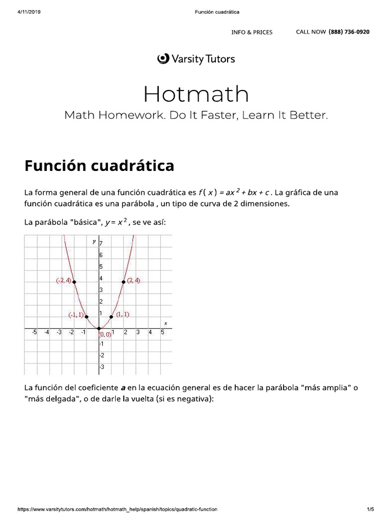 Funcion Cuadratica | PDF