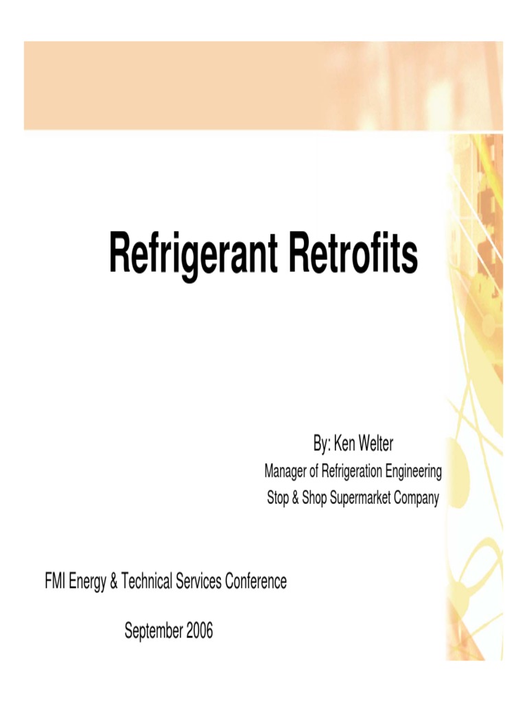 Refrigerant Retrofits: By: Ken Welter | PDF | Electromechanical ...