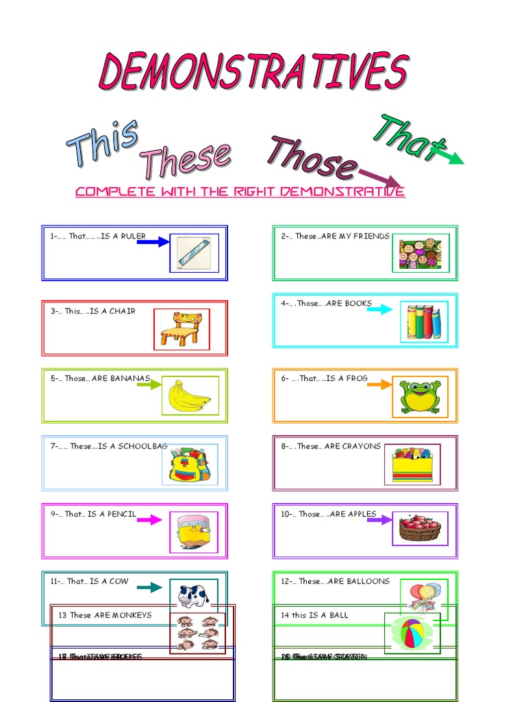 Demonstrative Pronouns - Sexto Grado | PDF