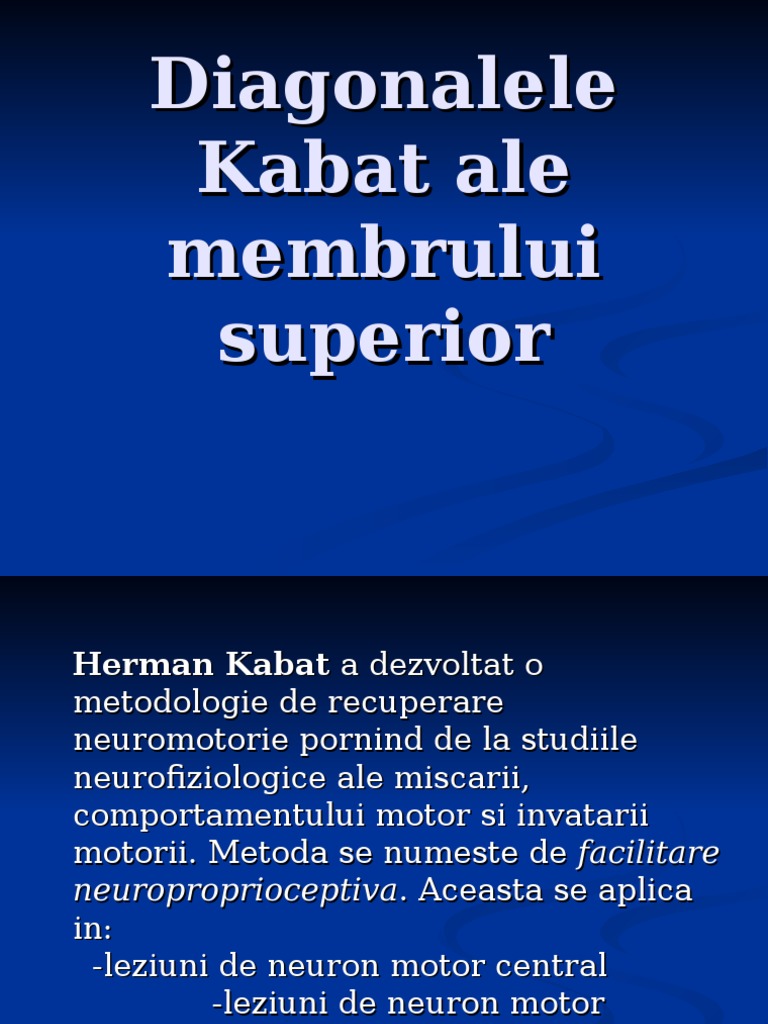 Diagonale Kabat (Membrul Superior) | PDF