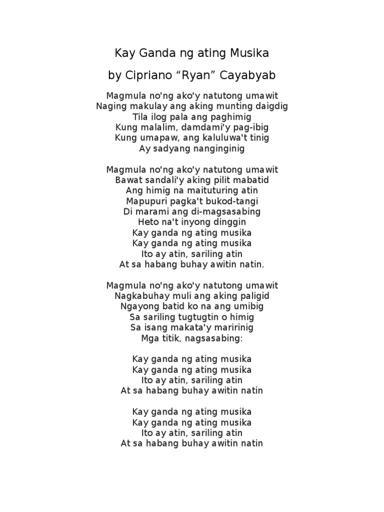 Kay Ganda NG Ating Musika | PDF