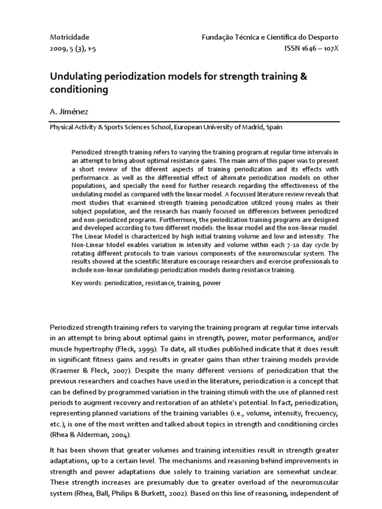 Undulating Periodization | PDF | Strength Training | Psychology