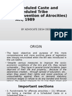 SC ST (Prevention of Atrocities) Act, 1989 | PDF | Crime & Violence ...