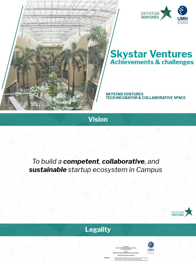 Skystar Ventures Tech Incubators & Collaborative Space - Achievements & Challenges | PDF ...