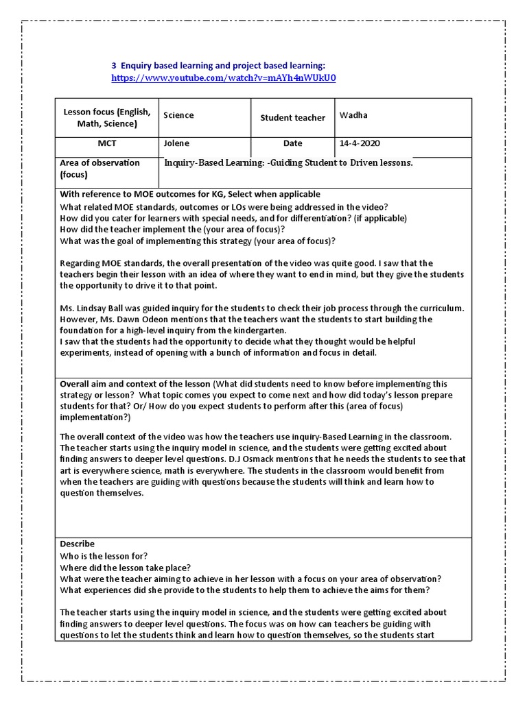3 Enquiry Based Learning and Project Based Learning:: Inquiry-Based ...