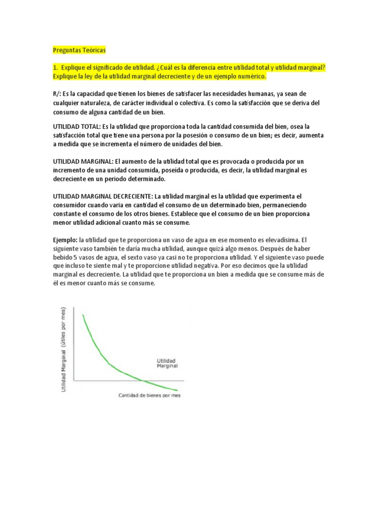 Ley de Utilidad Marginal Decreciente | PDF | Utilidad marginal | Utilidad