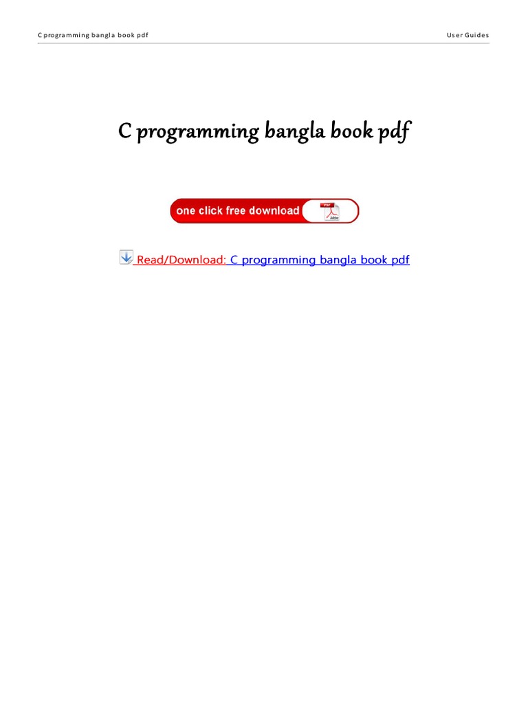C Programming Bangla Book PDF C Programming Bangla Book PDF | PDF | E ...