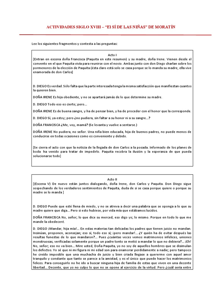 Actividades El Sí de Las Niñas | PDF