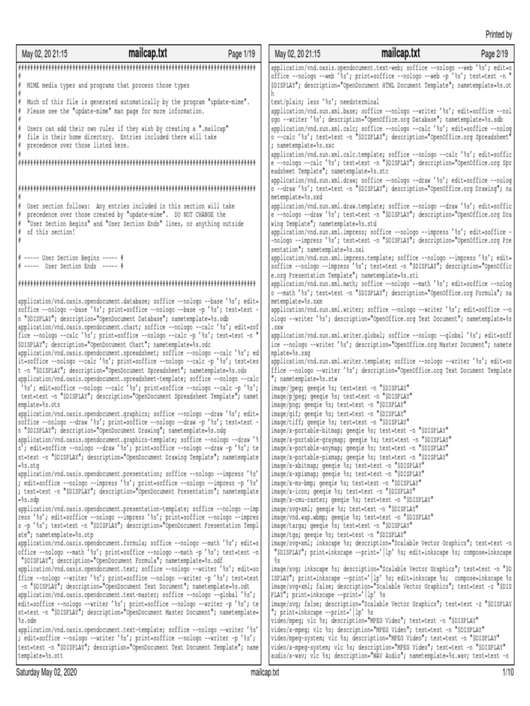 Mailcap Explained | PDF | Computer File Formats | Computer File