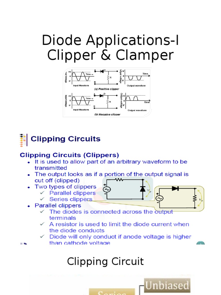 Diode Applications-I | PDF | Electronic Circuits | Electrical Engineering