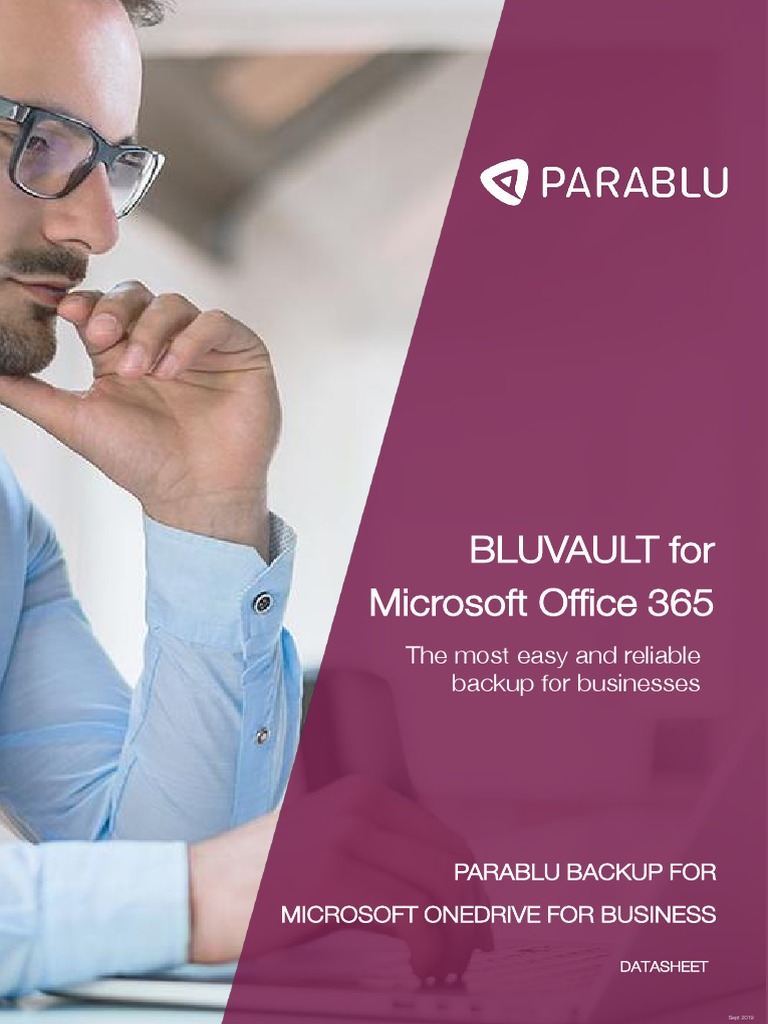 O365 BluVault Parablu Datasheet | PDF | Backup | Cloud Computing