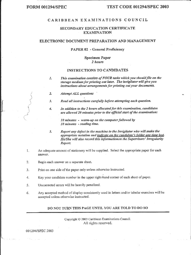Edpm Past Paper 1 | PDF