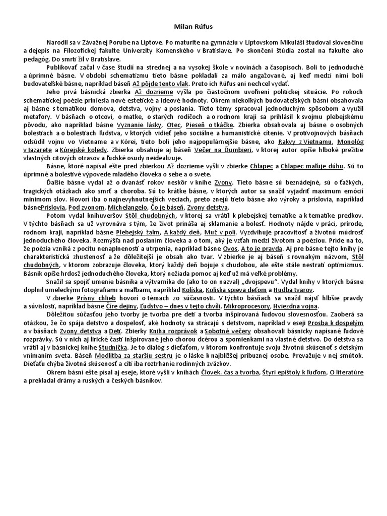Milan Rúfus | PDF