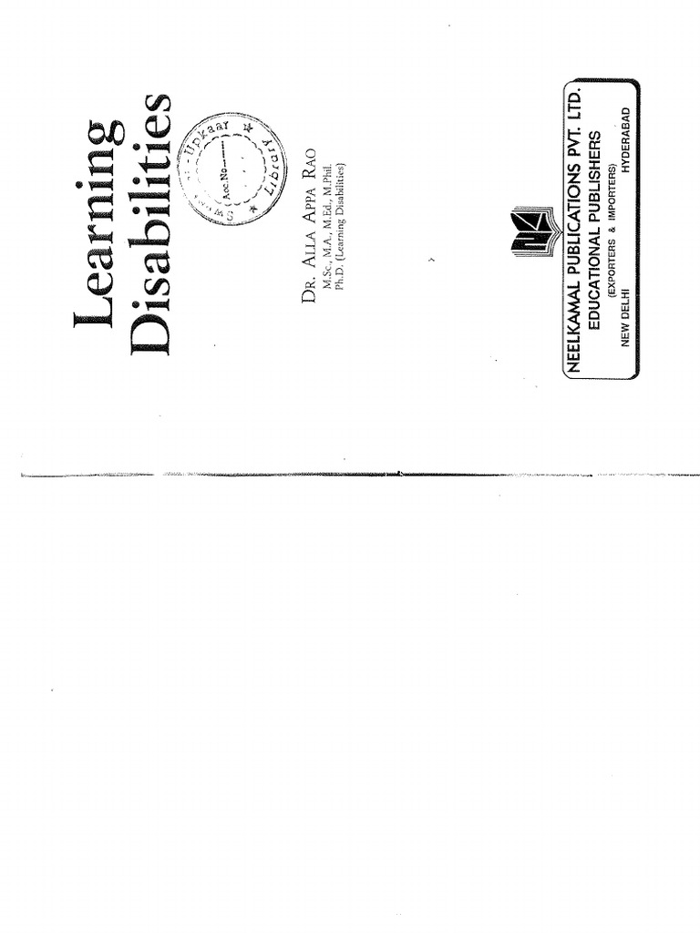 Learning Disabilities | PDF