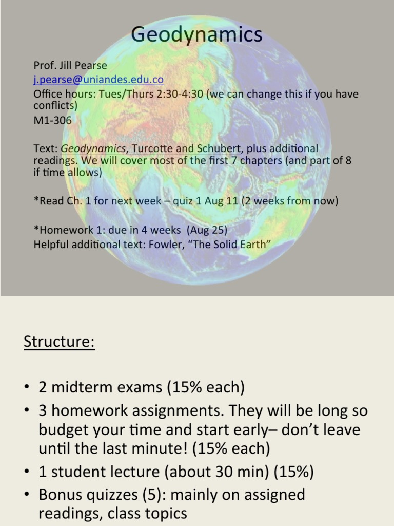 Modeling Earth's Dynamic Processes: An Introduction to Geodynamics ...